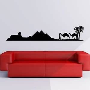Iconic Stickers - Egypt Pyramid Skyline Camel Sand Wall Sticker Art ...