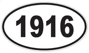 Amazon.com - Number 1916 Oval Sticker