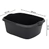 TENLITE Set of 2 Large Rectangular Washing Up Bowl with Large Dish ...