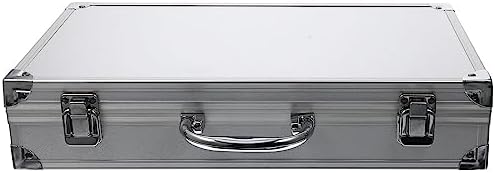 Angoily Aluminum Hard Case Tool Box Shockproof Carrying Case with Foam ...