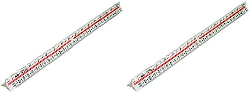 Helix 300mm Metric Triangular Scale Ruler, Red (Pack of 2) : Amazon.co ...