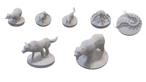 Amazon.com: Set of 7 Druid Wild Shape Animal Miniatures for DND ...