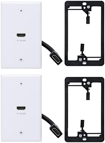 Amazon.com: Cable Matters 2-Pack 1-Port 8K HDMI Wall Plate in White ...