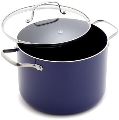 Amazon.com: Blue Diamond 8QT Nonstick Stockpot with Glass Lid, Diamond ...