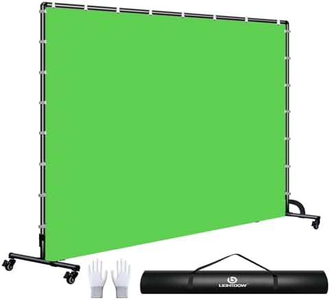 Amazon.com : Lightdow 10x7ft Rolling Background Stand Kit with Green ...