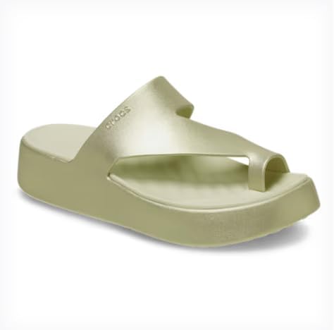 Amazon.com | Crocs Women's Getaway Toe Loop Platform Sandals, LiteRide ...