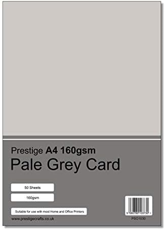 A4 Grey Card Paper Printer - 160gsm 40 Sheets - Coloured Craft Card ...