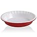 Amazon.com: Sweejar Ceramic 10.4 Inches Pie Pan for Baking, Deep and ...