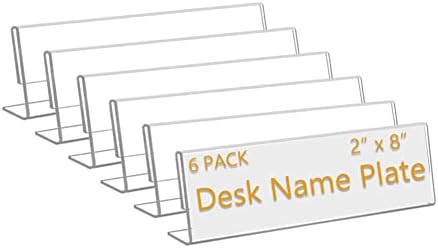 Amazon.com: 6 Pack 10"W x 2"H Acrylic Office Name Plates Name Labels ...