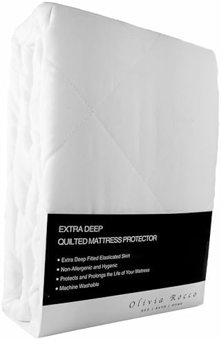 Luxury Quilted Extra Deep Mattress Protector, Hotel Quality Fitted ...