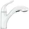 Moen Brecklyn Glacier White One-Handle Single-Hole Kitchen Faucet with ...