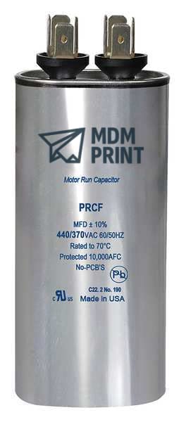 Motor Run Capacitor, 80 MFD, 440V, Round: Amazon.com: Industrial ...