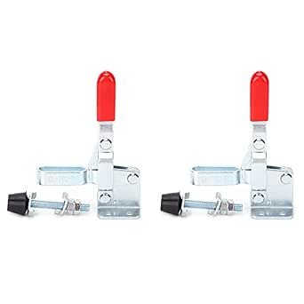 2Pcs Welding Toggle Clamp Horizontal Fixture Elbow Compressor Fine ...