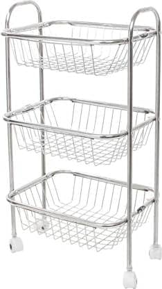 WayMore® Stainless Steel 3-Tier Rack Fruits & Vegetable Onion Trolley ...