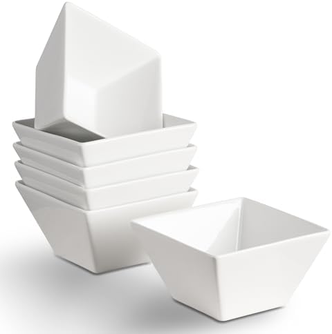 Amazon.com | Meideal Porcelain Small Serving Bowls Set of 6, 13 Oz ...