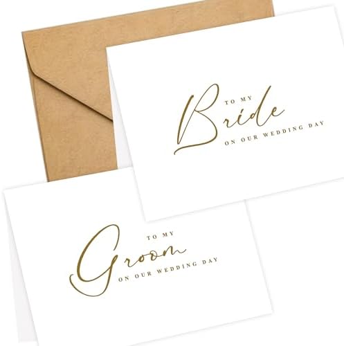 Amazon.com : LADY&HOME Set of 2 Wedding Day Cards to Dad and Mom,To My ...