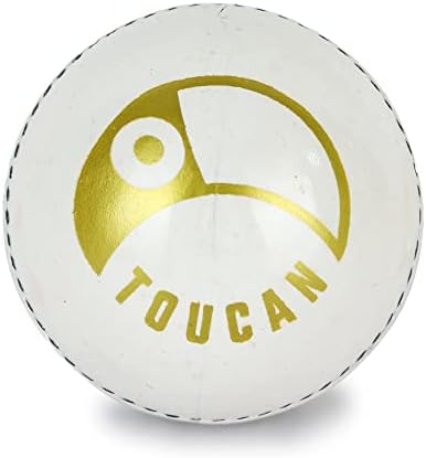 Aarav Leather Ball 4 Piece White Cricket Ball for 50 Overs, Pack of 1 ...