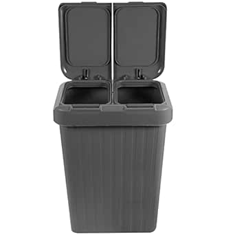 Amazon.com: Zerodeko Dual Trash Can Garbage Bin Compartment Recycling ...