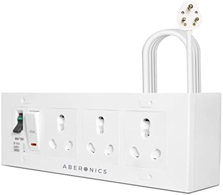 Buy Aberonics Extension Board 3 Dual Socket with MCB & ON/Off Switch ...