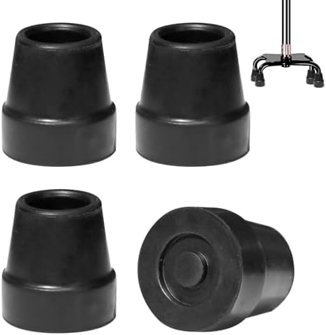Amazon.com: YF Quad Cane Tips (4-Pack) – Heavy Duty 1/2 Inch ...