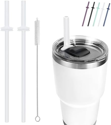 Amazon.com: 4 WIDE Stainless Steel Straws + Straw hole LID Extra LONG ...