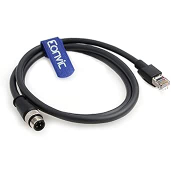 Amazon.com: Eonvic M12 D-Code 4 Pin Male to RJ45 Flexible Ethernet Cable Cat5e Shielded ...