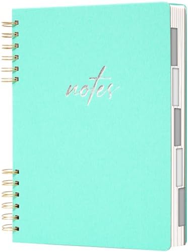 Amazon.com : Yoment Spiral Notebook with Tabs 8"x10" Hardcover Spiral ...