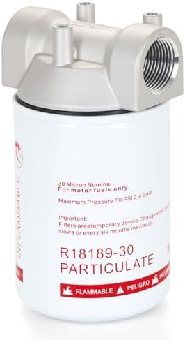 Amazon.com: AUIVERED 1 Inch NPT Fuel Tank Filter - R18189-30 High Flow ...