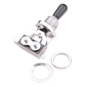 3 WAY SILVER TOGGLE SWITCH for GIBSON Les Paul BLK KNOB : Amazon.in ...