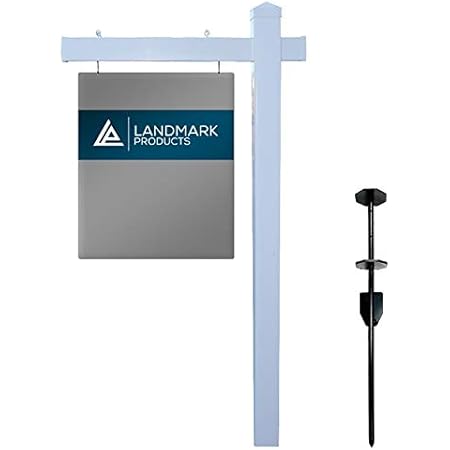 Amazon.com : Kdgarden Vinyl PVC Real Estate Sign Post 6ft. Tall (4"x 4 ...
