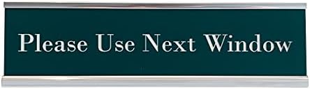 Amazon.com : NapTags Please Use Next Window Sign for Counter, 8" x 2 ...