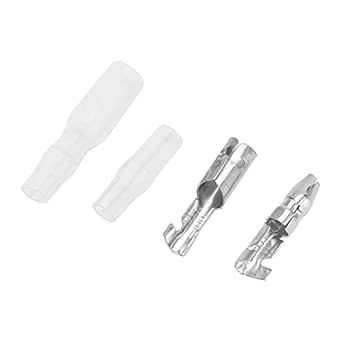 Amazon.co.jp: 200pcs 4mm Male and Female Spade Quick Connectors, 24-11 ...