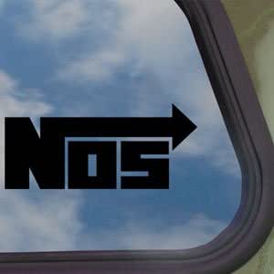 Amazon.com: Nitrous Black Decal Kit Bottle Nos System Window Sticker ...
