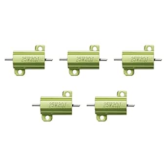 Amazon.com: Pufguy Aluminum Green Case Resistor 25W 2 Ohm Wirewound ...