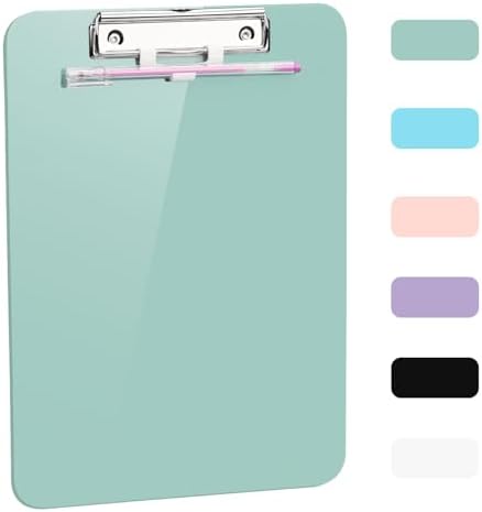 Amazon.com : 1 PCS A4 Clipboards,Plastic Clipboard with Pen Holder,Clip ...