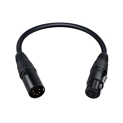 Snapklik.com : HOSONGIN 5 Pin XLR Male To 3 Pin XLR Female DMX Adapter ...