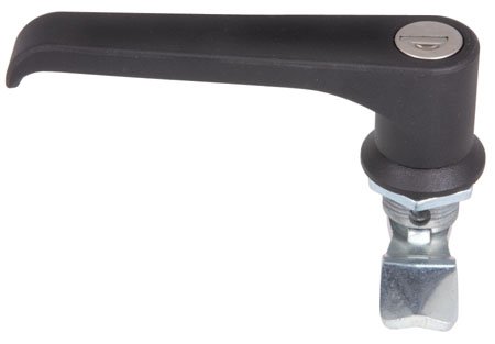 1 3/16 Grip Range, Emka L-Handle Locking, Black Polyamide Clear Zinc ...