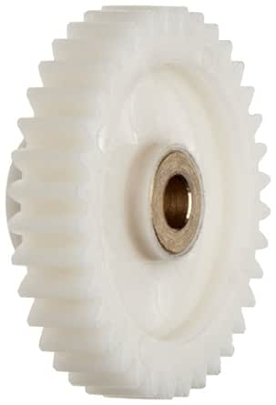 Spur Gear, 20 Degree Pressure Angle, Polyoxymethylene, Inch, 20 Pitch ...