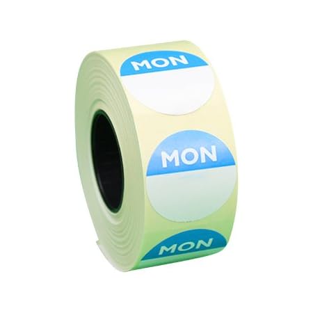Food Hygiene Labels Food Label Day Dots Monday (Blue) - 1 Roll - 1000 ...