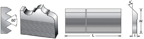 Amana Tool - CSK-130 corrugated Back Moulder Steel M-2 Hss 45 Deg x 25 ...