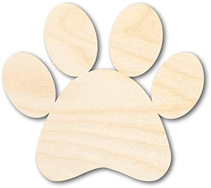 Amazon.com: Unfinished Wood Paw Print Shape Pet Craft up to 46" 4" / 1/4"