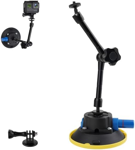 Amazon.com : Mippko Camera Suction Cup Mount for Car and Boat,4.5" Air ...