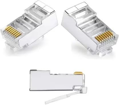 RMX RJ45 STP Connector for Ethernet Network Cable (Pack of 75 pcs ...