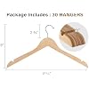 Amazon.com: StorageWorks Wooden Hangers 30 Pack, Premium Solid Wood ...