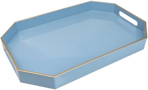 Amazon.com | Spsyrine Light Blue Decorative Tray for Living Room ...