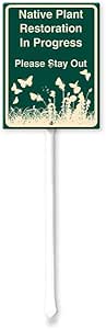 Amazon.com : Soliyoahee Native Plant Restoration In Progress Yard Sign ...