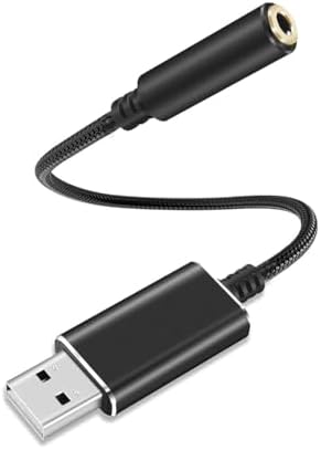 ZORBES® USB Sound Card USB to 3.5mm Jack Audio Adapter USB External ...