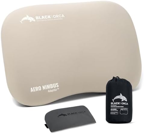 Amazon.com : BLACK ORCA Camping Pillow with 2PC Removable Cover ...