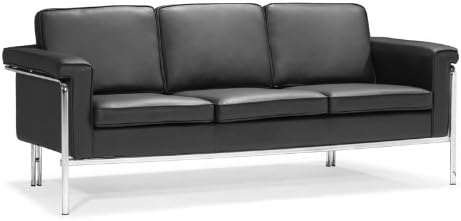 Amazon.com: FurnitureMaxx Singular Commercial Grade Sofa Black : Home ...