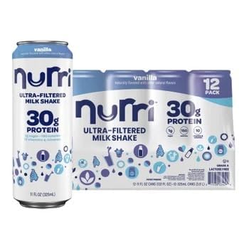 Amazon.com : Nurri 12-Pack Ulta Filtered Milk Shake, 30g Protein, 1g ...